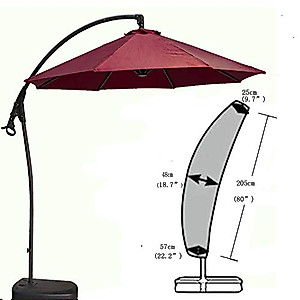 FLR Umbrella Cover with Zipper Outdoor Waterproof Dustpoof Lightweight Patio Umbrella Parasol Covers Offset Umbrella for 7-11ft Outdoor Garden Beach Umbrellas-Easy to Use