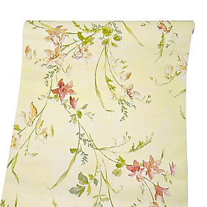 Yifely Self-Adhesive Shelf Liner Removable Furniture Paper for Covering Apartment Dresser Drawers, Rural Flower, 17.7 Inch by 9.8 Feet