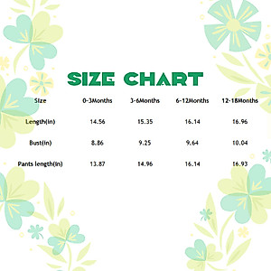bakjuno Baby Boys Girls Cute ST Patrick's Day Outfit Clover Pants with Hat(0-3 Months) Green