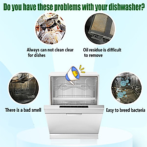 Finally Fresh Dishwasher Cleaner And Deodorizer, Dishwasher Cleaner Tablets to Remove Limescale and Mineral Buildup, Formulated to Clean Inside All Machine, 12 Count.