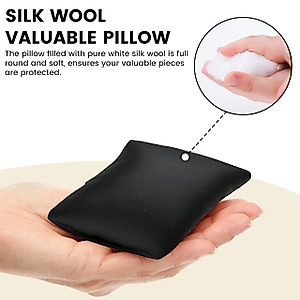 Novel Box Black Leatherette Jewelry Display Watch Pillow 5 Pack - Bracelet Pillows for Easy Care & Soft Protection - Watch Cushion for Birthday, Valentine’s Day & Wedding Gift Displays