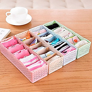 Kingjinglo Underwear Organizer Storage Box Bra Socks Drawer Cosmetic Divider Tidy 5 Cells