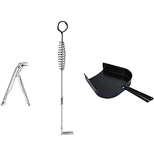 Dracarys Stainless Steel Ash Pan Big Green Egg Accessories Ash Tool for BGE Primo and Other Charcoal Kamado Stove(at+AP+GG)