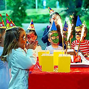 ysmile 12 ct Gift Kraft Paper Bag with Handle for Birthday Party Favor for Present in Bulk 8.2x5.9x3.1 from Yellow…