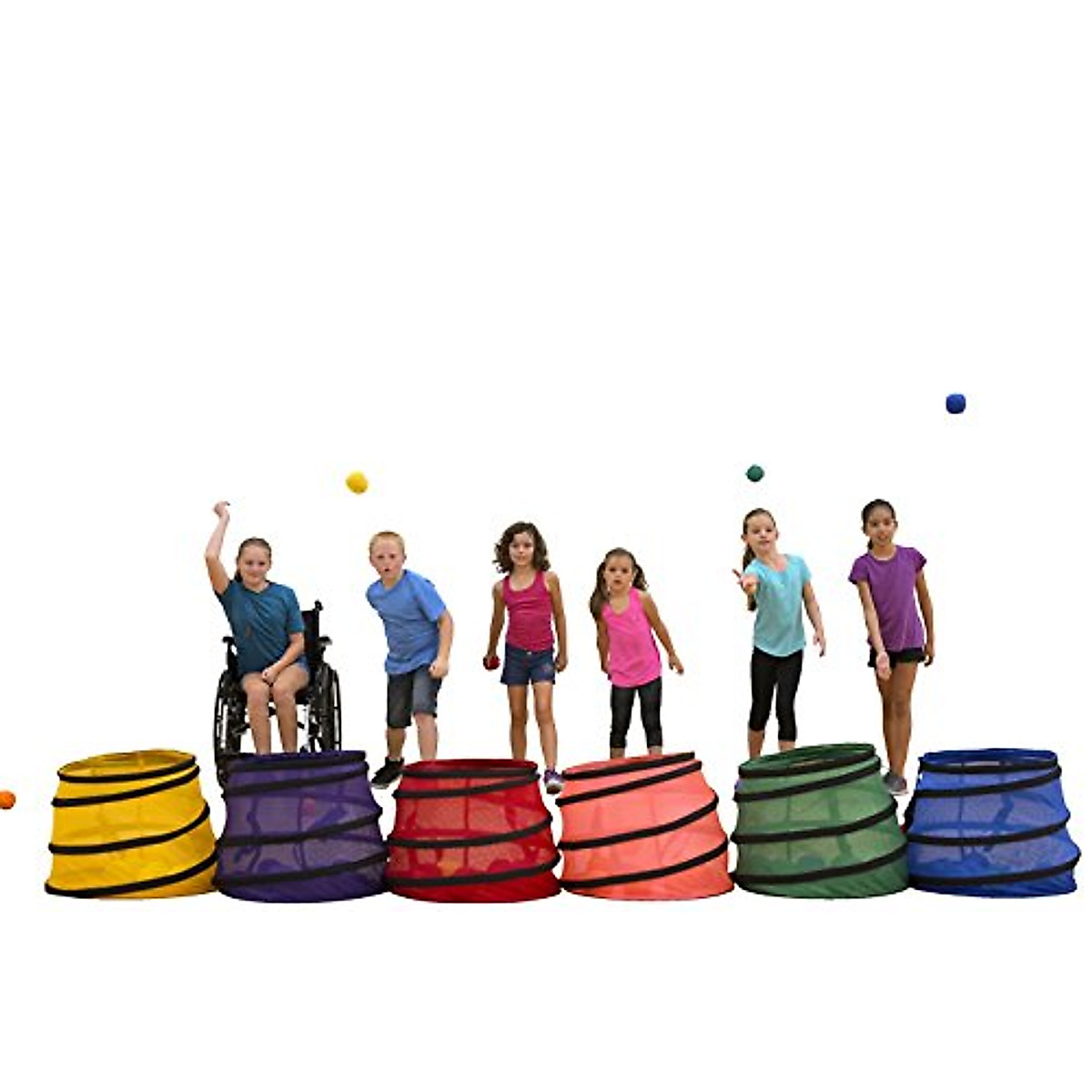 Sportime 6-Team Pursuit Ball Game, Set of 6 Goals and 72 Balls