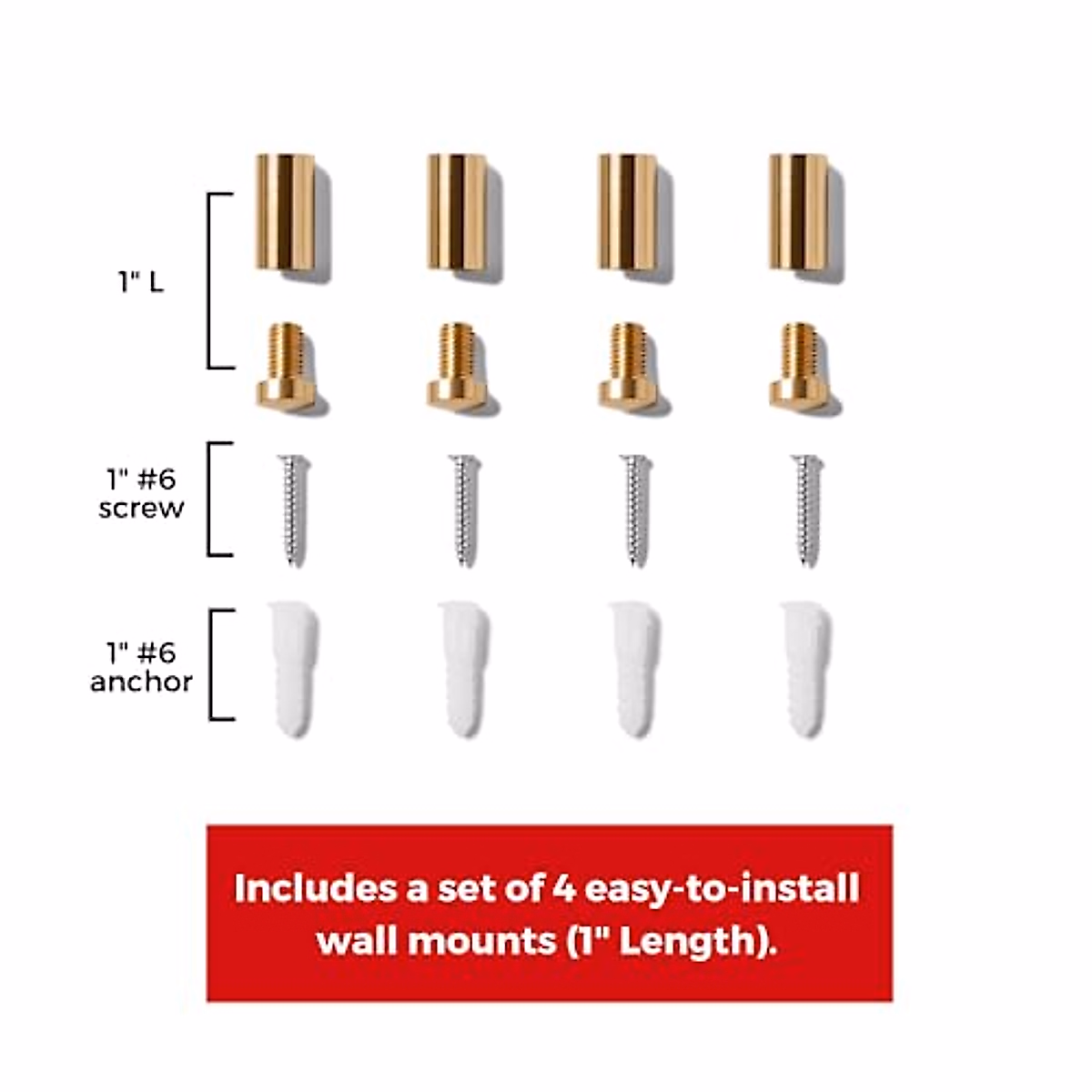 COOL MODERN FRAMES 16x20" Clear Double Panel Floating Acrylic Picture Frame Display with Gold Hardware for Displaying Art and Photos on Wall