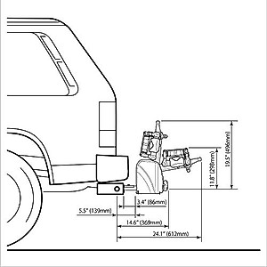 INNO INH110 Tire Hold Hitch Mount (1.25"/2") Platform Rack (1) Bike (E-Bike, Fat Tire, Full Suspension, Carbon Compatible)