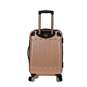 Rockland London Hardside Spinner Wheel Luggage, Champagne, 3-Piece Set (20/24/28)