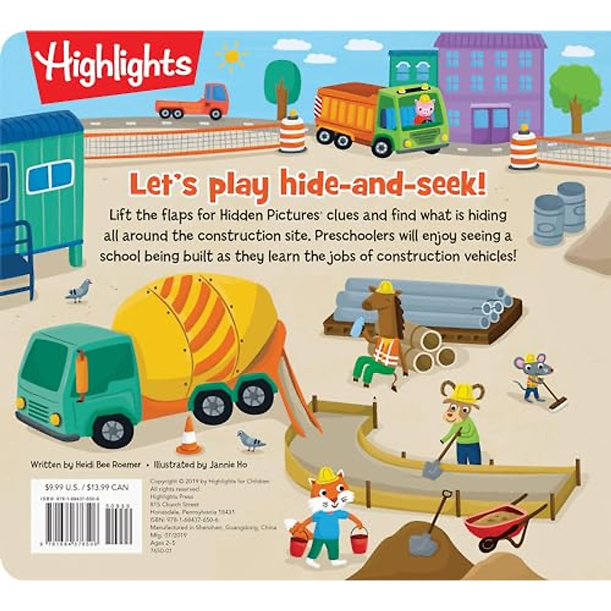 Hide-and-Seek at the Construction Site: A Hidden Pictures Lift-the-Flap Board Book, Interactive Seek-and-Find Construction Truck Book for Toddlers and Preschoolers (Highlights Lift-the-Flap Books)