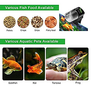 Automatic Fish Feeder, Lychee 100/200ml Auto Fish Food Dispenser Aquarium Tank Adjustable Timer for Holiday Vacation Weekend (AF2020)