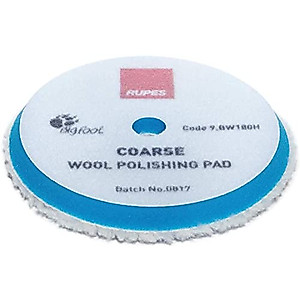 Rupes 6.75" (170MM) Blue COARSE Wool PAD, 9.BW180H