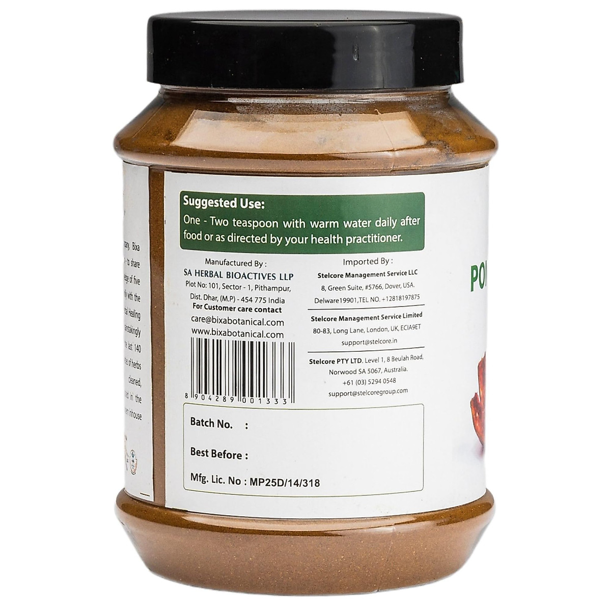 bixa BOTANICAL Pomegranate Peel Powder | Punica granatum | 1 Pound / 16 OZ | Ayurvedic Herbal Supplement | Gluten Free, Non-GMO, Steam Treated, Vegan, 100% Pure.