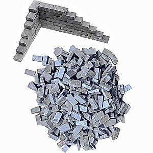 Cayway 420 PCS Mini Bricks Tiny Bricks for Landscaping Black Miniature Bricks Small Bricks for Crafts Realistic Fake Bricks Mini Blocks for Dollhouse Mini Garden Accessories
