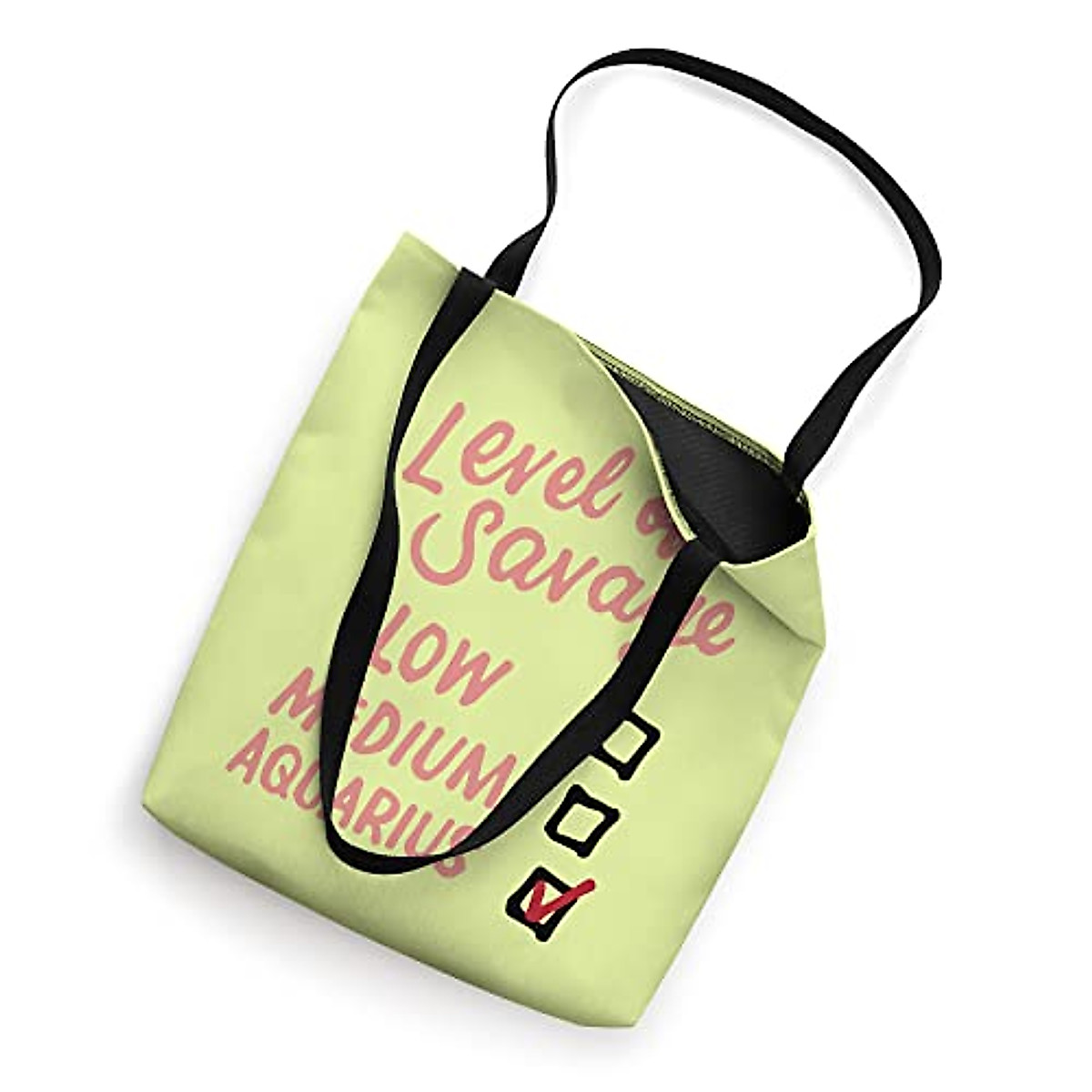Level Of Savage Low Medium Aquarius Gift Novelty Birthday Tote Bag