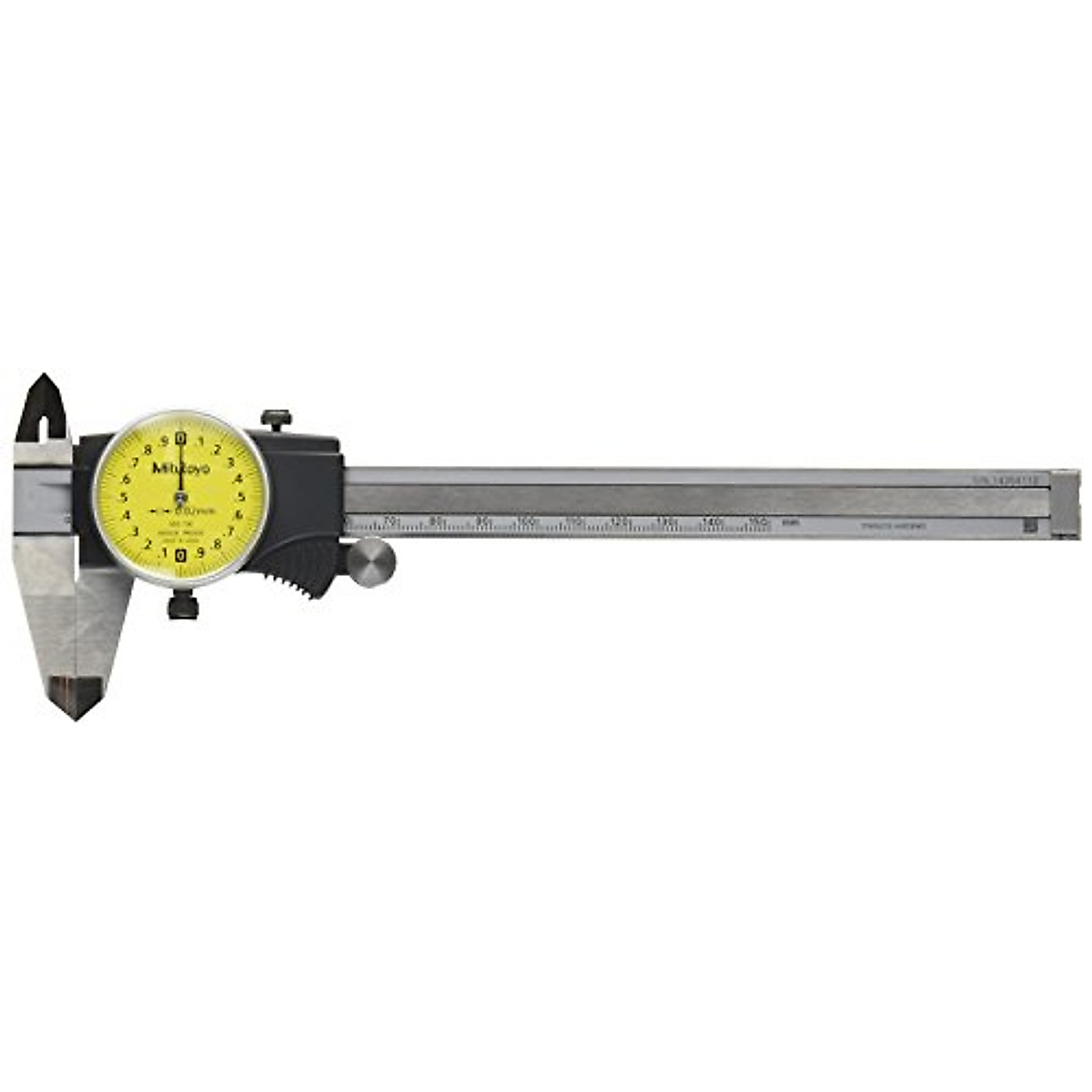Mitutoyo 505-730 D15TX Dial Caliper, 2 mm/Rev, 0 mm-150 mm, 0.02 mm