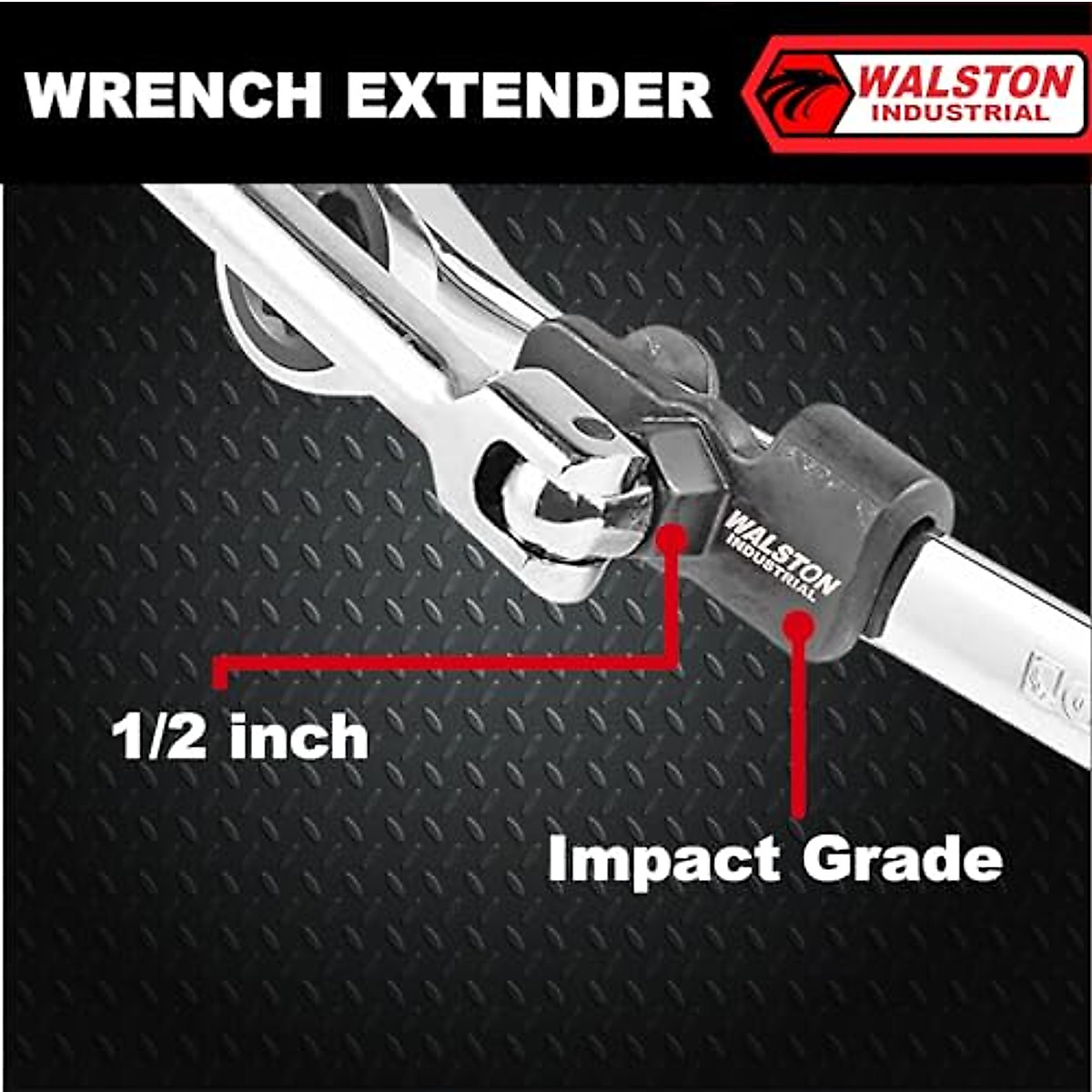 Walston Industrial GH100-701 Universal Wrench Extender Adapter Swench Wrench 1/2 Inch Breaker Bar Wrench Extender Mechanics Tool