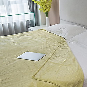 Devirld Soft Throw Blanket Fleece Blanket Fluffy Blankets Warm Plush Fuzzy Throws for Couch Bed Sofa, Yellow, Throw(50"x60")