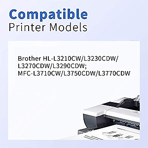 TN227 TN-227 Toner Cartridge Remanufactured Toner Cartridge Replacement for Brother TN227 TN223 for Brother MFC-L3770cdw MFC-L3750CDW HL-L3210CW Printer Black Cyan Magenta Yellow 4 Pack TN227 TN223