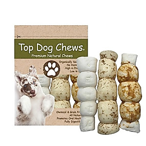 Top Dog Chews – 9” – 11"- Variety 3 Pack, 1 Roasted Buffalo Beef Cheek Roll, 1 with Bully Dust Sprinkles, and 1 Chicken Wrapped