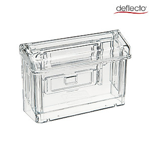 Marketing Holders Grab a Card Business Box with Hinged Lid Sales Reps Realtors Mount Sign Store Front Wall Outdoor Vehicle Trucks SUVs Car Mobile Plumbers Contractors, clear, "4 1/4""w x 2 3/4""h x 1 1/2""d" (DEF70901)