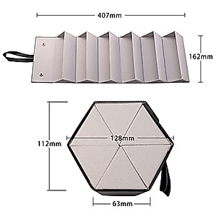 MAFENLY six sunglasses storage box, 6 sockets pu foldable glasses display box (6 PACK shiziwen Purple)