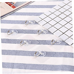Zerodeko 10pcs Clear Adhesive Hooks Nail Wall Hook