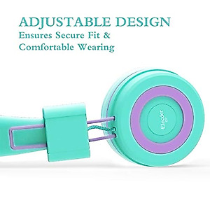 ELECDER Kids Headphones Bundle for Children Girls Boys Teens Foldable Adjustable On Ear Headphones 3.5mm Jack Compatible Cellphones Computer MP3/4 Kindle Airplane School Tablet