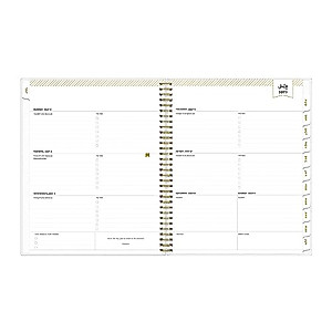 2023-2024 Day Designer Elle Frosted Polypropylene Weekly/Monthly Academic Planning Calendar, 8-1/2" x 11", Blue, July 2023 to June 2024, 142487