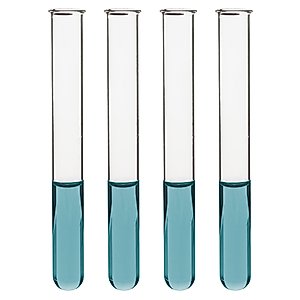 EISCO 48PK Test Tubes, 3ml - Borosilicate 3.3 Glass - 1mm Thick Walls, Beaded Rim - Superior Heat & Chemical Durability - 3" Tall, 0.4" Diameter