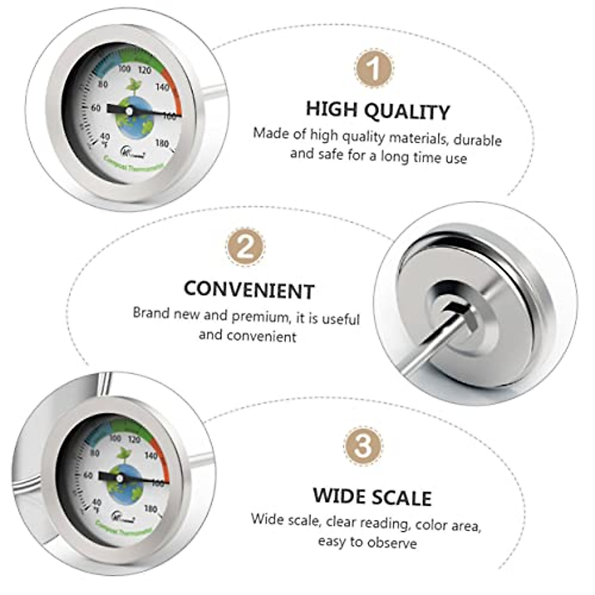 Yardwe 2 Pcs Soil Plants Outdoor Bathtub Outdoor Tools Composting Bin Digital Soil Premium Compost Measuring Tool Colorful Pool Outdoor Plants