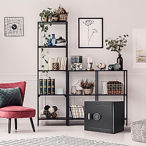 Barska White Keypad Dark Interior Jewelry Safe, Black