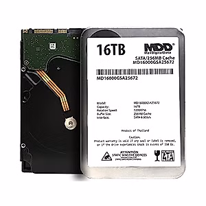 MaxDigitalData (MD16000GSA25672) 16TB 7200RPM SATA 6Gb/s 256MB Cache 3.5inch Internal Desktop Hard Drive - 3 Years Warranty