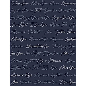 Chanasya I Love You Gift Throw Blanket- Sherpa Microfiber Unconditional Love Together Forever Throw- for Women Men Girlfriend Boyfriend Husband Wife (50x65 Inches) - Blue Blanket