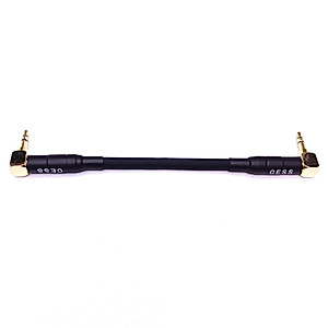 CNCESS CESS-067 Short 3.5mm Audio Shielded Patch Cable for Stacking DAP and Amplifier, Right-Angle 3-Inch