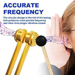 Chakra Tuning Fork Set, Upgraded Weighted Tuning Forks for Healing Chakra Set, Sound Healing Instruments Kit with Tuning Fork Activator for Chakra Healing Therapy, DNA Healing, Yoga, Meditation