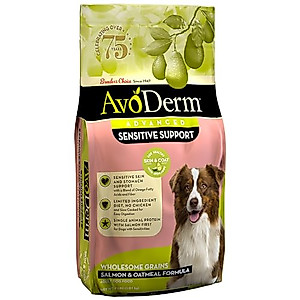 AvoDerm Advanced Sensitive Support Wholesome Grains Salmon & Oatmeal Formula, 4lb bag