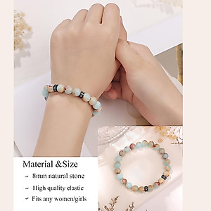 Yiyang 30th Birthday Gifts for Her Women Natural Stone Bracelet 30th Birthday Decorations Card 30 Year Old Female Birthday Gift Ideas for Women Friends Daughter Birthday Gifts for Turning 30 Women