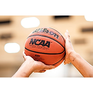 WILSON Sporting Goods NCAA Official Game Basketball, Intermediate - 28.5", Orange (1B0701R)