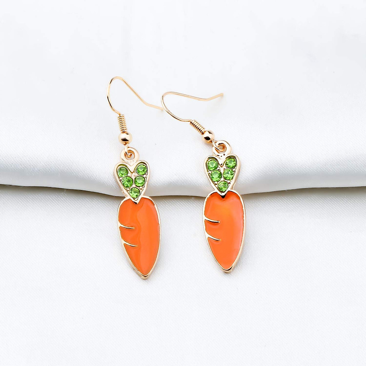 Carrot Dangle Earrings Cute Carrot Earrings Carrot Lover Jewelry Vegetable Drop Earrings Food Earrings (Carrot Earrings)