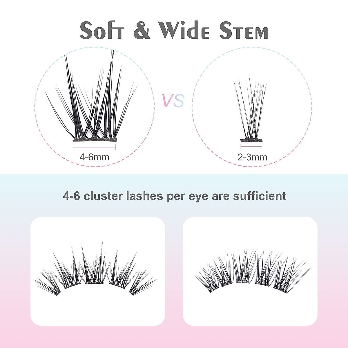 Brown Lash Clusters 222 Pcs D Curl Individual Cluster Lashes 10-16mm Mixed DIY Lash Extensions Soft Volume Brown Eyelash Clusters Self-application DIY Lashes at Home - Rose 6