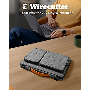 tomtoc Laptop Shoulder Bag for 14 Inch MacBook Pro M4/M3/M2/M1 Pro/Max 2024-2021, 13.5-14.4 Surface Laptop 6/5/Studio 2, Surface Book 3, 360 Protective Case Fit Asus VivoBook