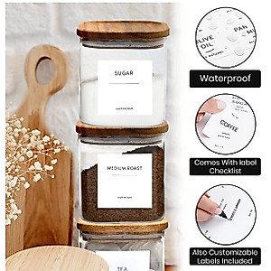 Jweltz 116 Coffee Syrup Labels - Preprinted Custom Coffee Station Stickers for Organization - Includes 86 Minimalist Syrup Dispenser Labels, 30 Coffee Bar Labels - Stainproof & Waterproof