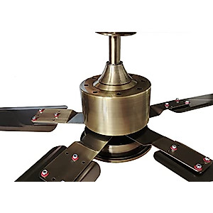 Outdoor Solar Bronze Ceiling Fan with Remote Control