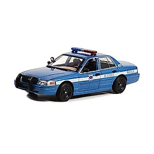 2001 Crown Victoria Police Interceptor Blue Metallic Seattle Police - Seattle, Washington Hot Pursuit Series 1/24 Diecast Model Car by Greenlight GL85571