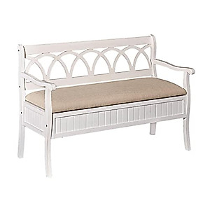 Powell Furniture Elliana Bench, White