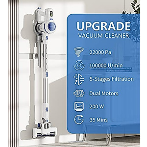 ORFELD Cordless Vacuum Cleaner, 22000Pa Powerful Cordless Vacuum 6 in 1, 35Mins Long Runtime, Lightweight & Ultra-Quiet Stick Vacuum for Hardwood Floor Carpet Pet Car Cleaning