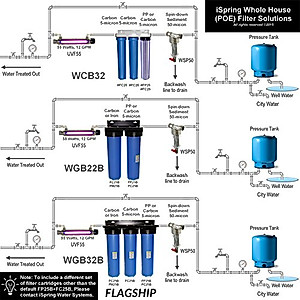 iSpring FWSP50SL Spin Down Sediment Water Filter Replacement Cartridge, 1 Count (Pack of 1), Chrome