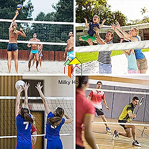 Volleyball Nets, Professional Volleyball Net, Portable Volleyball Replacement Net for Backyard Schoolyard Sports Beach Swimming Pool, Indoor/Outdoor Volleyball Net Set, 32FTX3FT, Poles Not Included