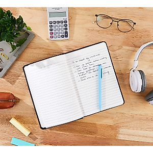 Amazon Basics Classic Notebook, 240 Pages, Hardcover - 5 x 8.25-Inch, Line Ruled Pages