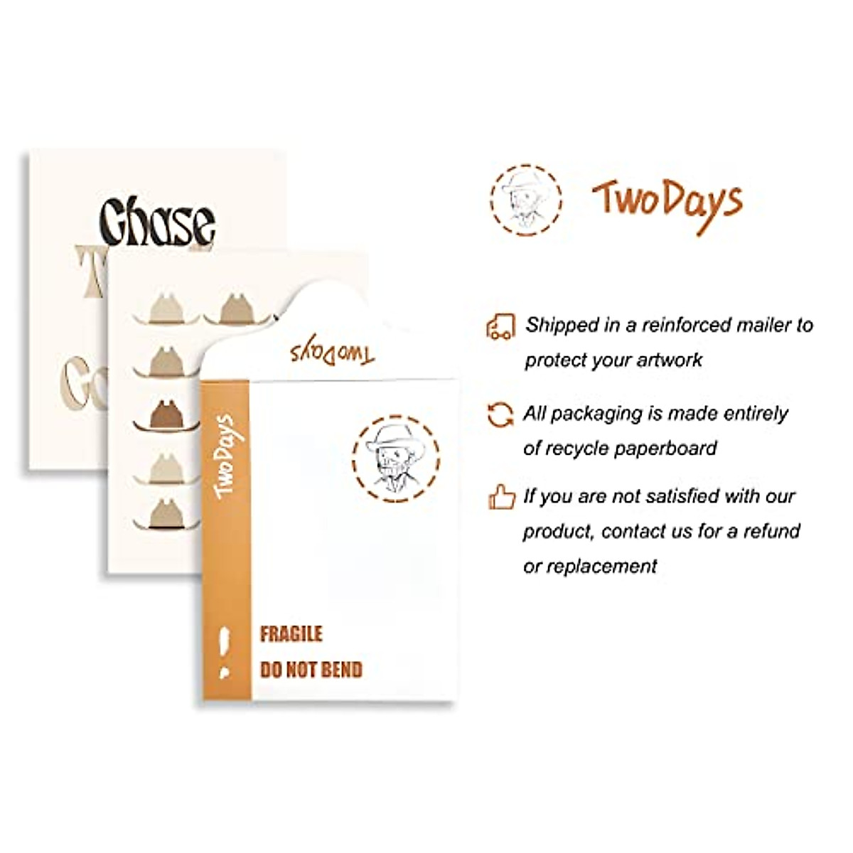 TwoDays Western Room Decor for Teen Girls, Boho Western Wall Decor for Bedroom, Cowgirl Art Prints, Western Home Decorations, Country Theme Posters. (8" X 10", Set of 6, Unframed)